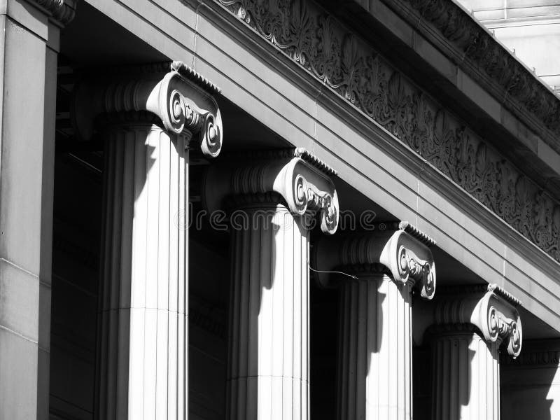 Pillar on an Art Gallery in Sheffield Stock Image - Image of english ...