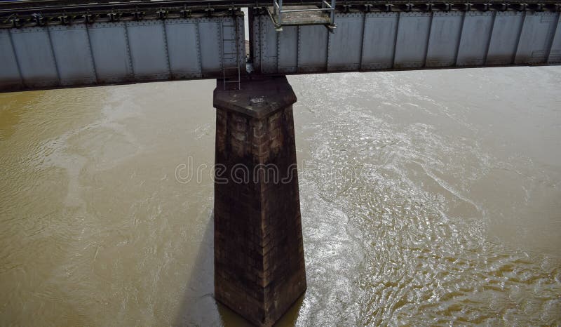 Pillar of bridge editorial stock photo. Image of column - 250785118