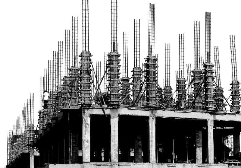 Pillar Building Construct Site Stock Image - Image of labor, home: 34763373