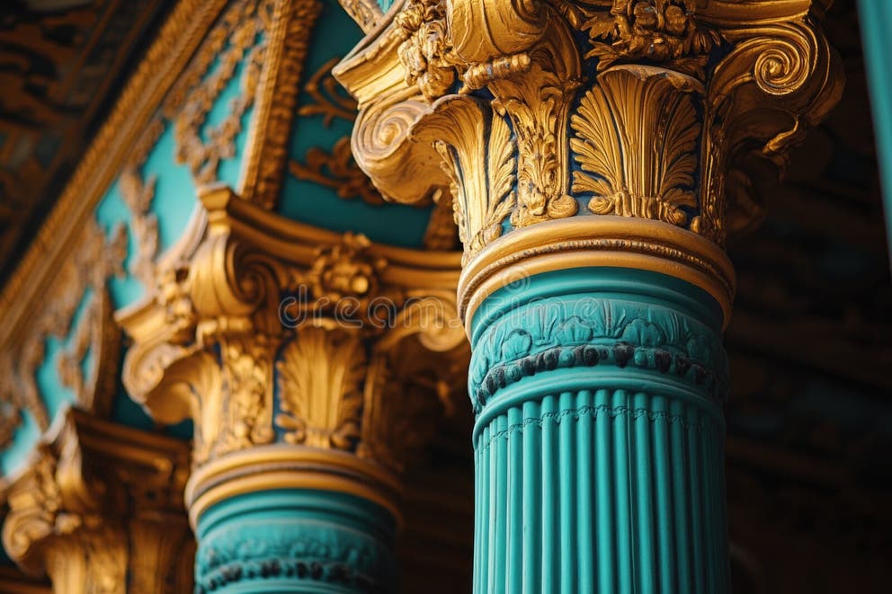 Pillar with Clock stock photo. Image of intricate, pillar - 378746714