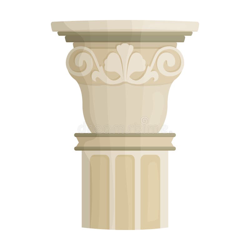 Pillar Column Vector Icon.Cartoon Vector Icon Isolated on White ...