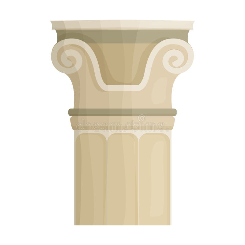 Pillar Column Vector Icon.Cartoon Vector Icon Isolated on White ...