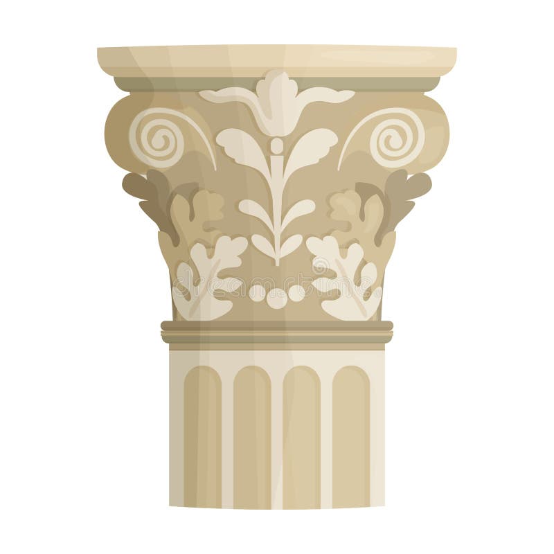 Pillar Column Vector Icon.Cartoon Vector Icon Isolated on White ...