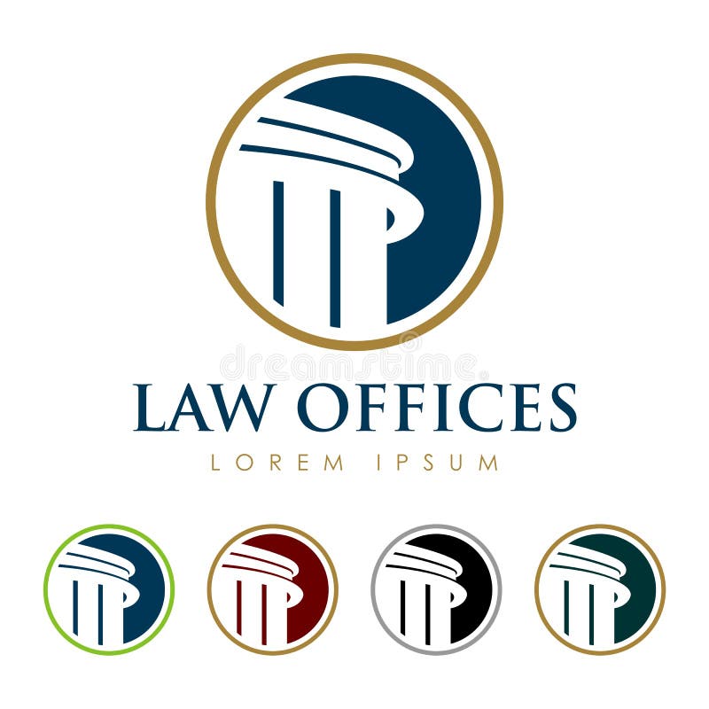 Pillar Law, Column Icon Vector Logo Template Illustration Design ...