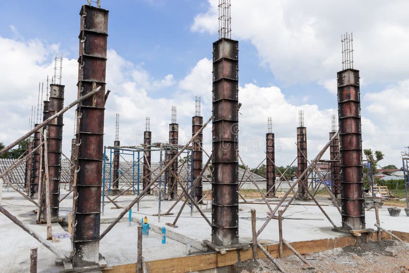 Pillar construction stock photo. Image of iron, industrial - 61806466