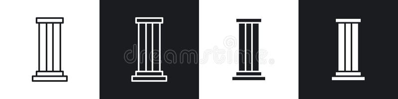 Pillar icon stock illustration. Illustration of abstract - 341313632