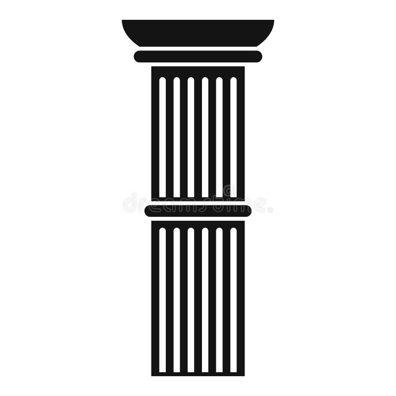 Greek Pillar Icon, Simple Style Stock Vector - Illustration of ...