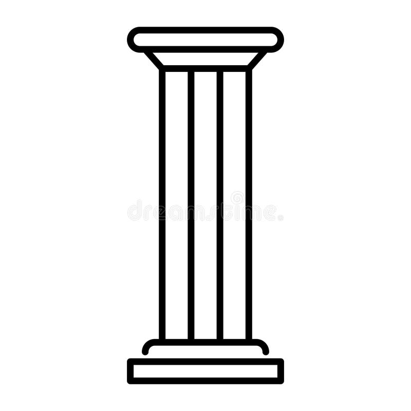 Pillar icon vector stock illustration. Illustration of icon - 289132698