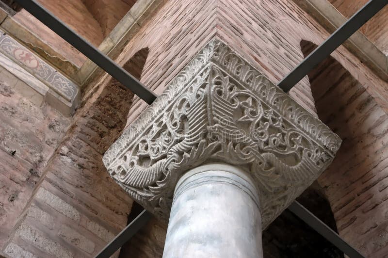 Pillar, Istanbul, Turkey stock photo. Image of interior - 9230234