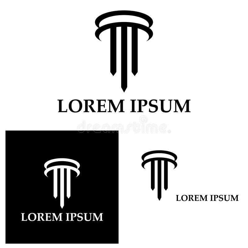 Pillar Logo Template Column Vector Illustration Stock Vector ...