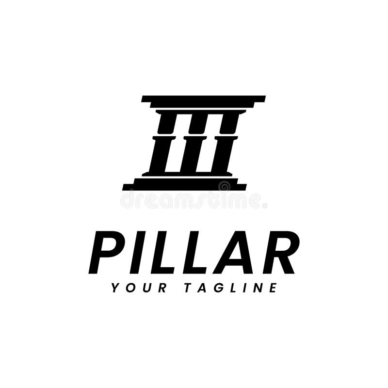 Pillar Logo Vector Design Template Stock Vector - Illustration of ...