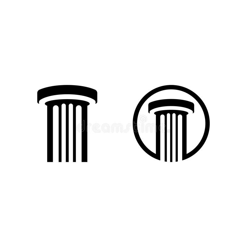 Pillar Logo Vector Design Template Stock Vector - Illustration of ...