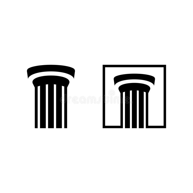 Pillar Logo Vector Design Template Stock Vector - Illustration of icon ...