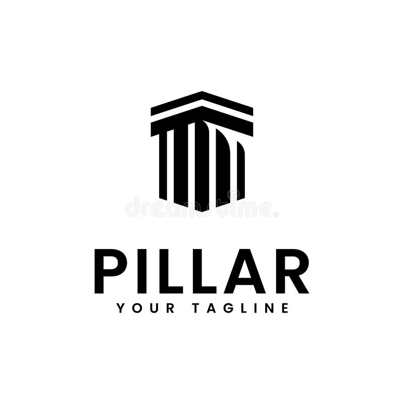 Pillar Logo Vector Design Template Stock Vector - Illustration of legal ...