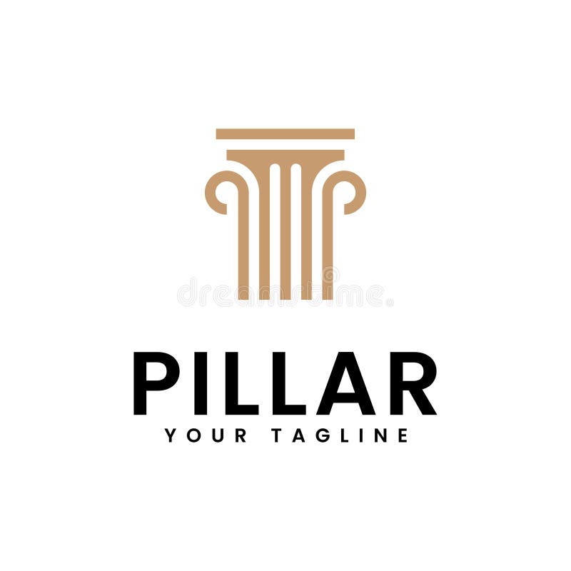 Pillar Logo Vector Design Template Stock Image - Image of judge, sign ...