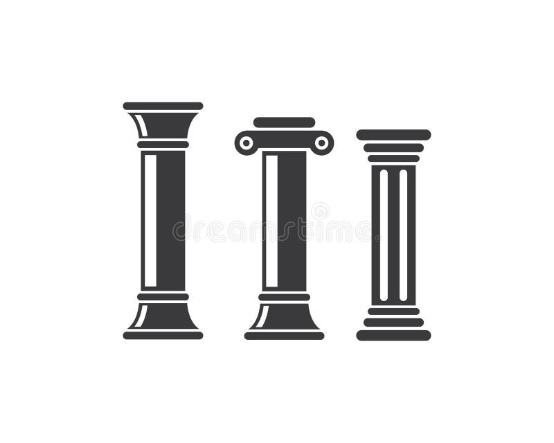 Pillar Logo Vector Template Illustration Stock Vector - Illustration of ...