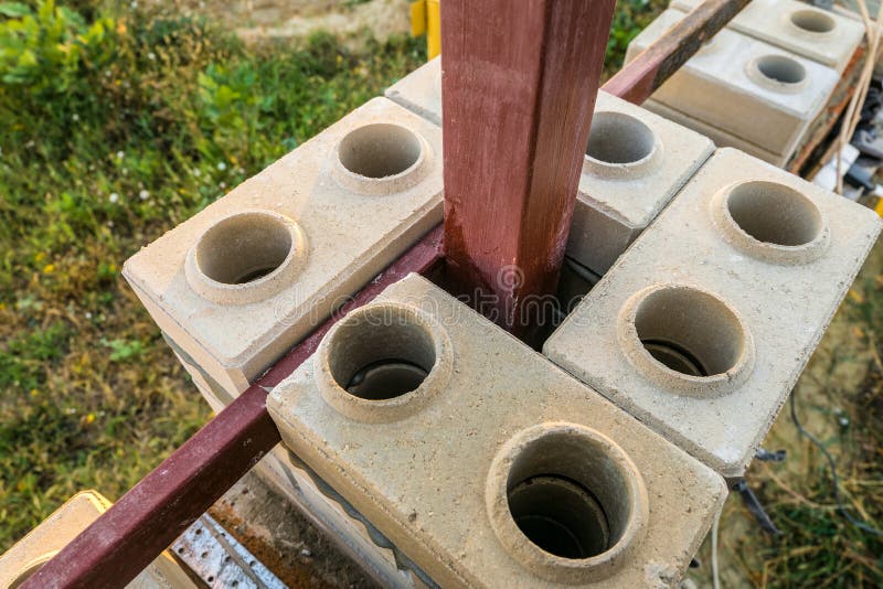Pillar of brick stock image. Image of cement, lines, fencing - 8649495