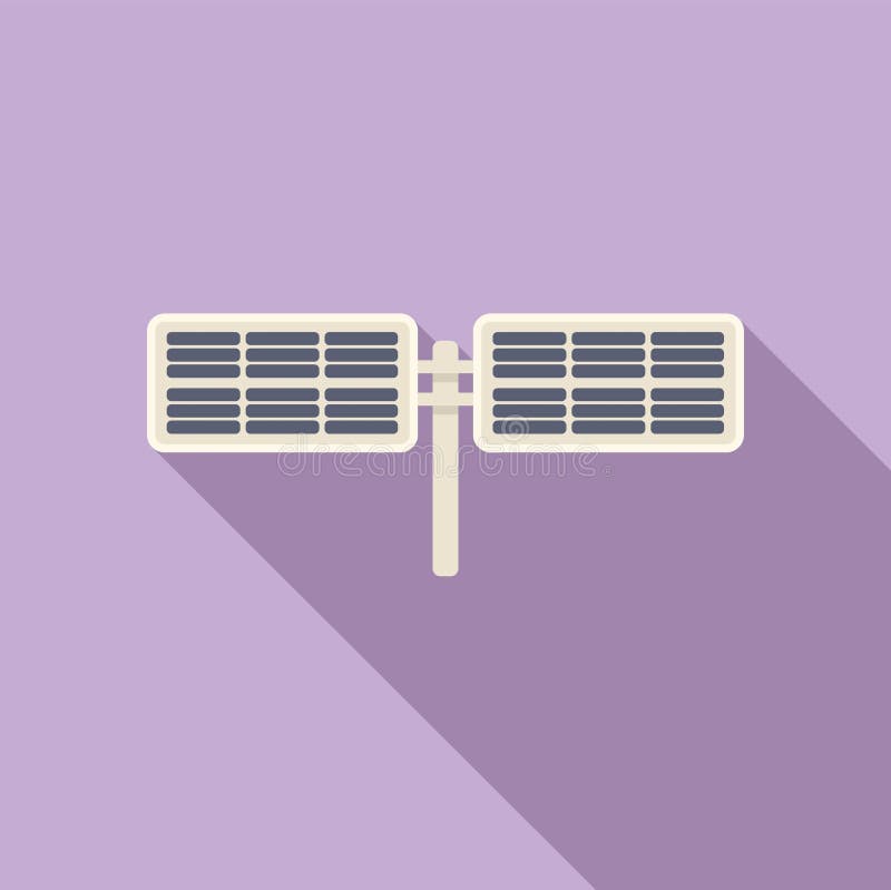 Pillar Solar Panel Icon Flat Vector. Thermal Cell Stock Illustration ...