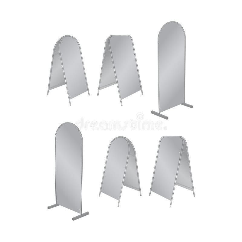 Pillar Stand Advertising Placards Poster Board Ad Stock Vector ...