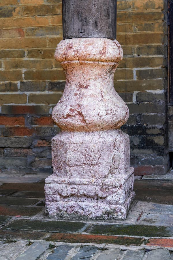 The Pillar Stone Pier in the Ancient Chinese Building Stock Photo ...