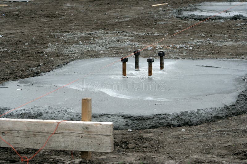 Pillar Support Bolts with Elevation Stringline Stock Image - Image of ...