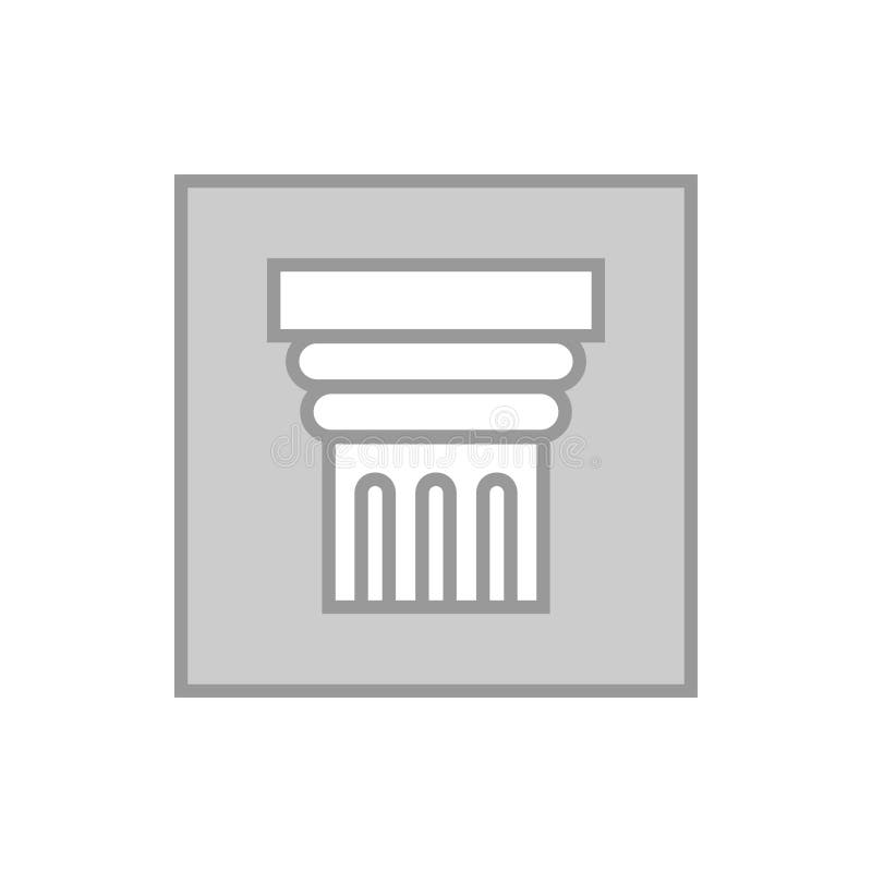 Pillar Symbol Isolated on White Background Stock Vector - Illustration ...