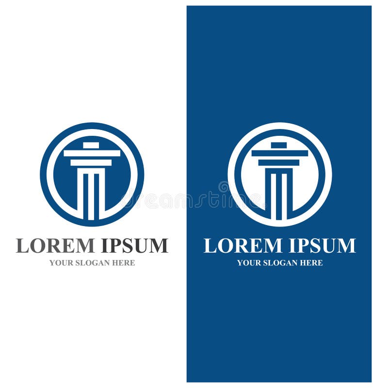 Pillar Vector Logo and Symbol Template Stock Vector - Illustration of ...
