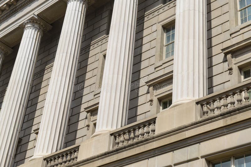 Pillars and Brick Wall stock image. Image of neoclassical - 37918821