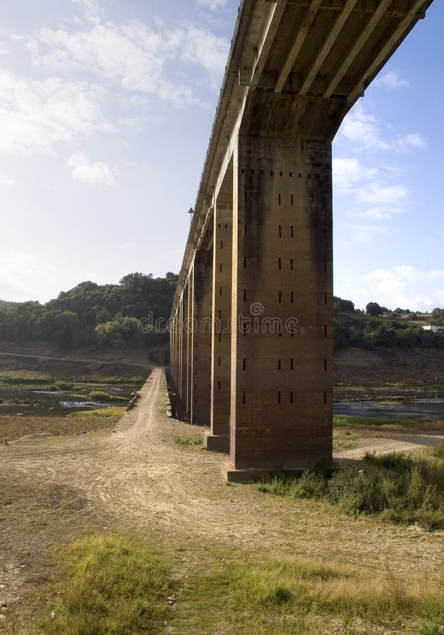 Pillars of a bridge stock image. Image of road, empty - 28933779