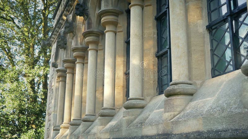 Pillars on Exterior of Old Classical Building Stock Footage - Video of ...