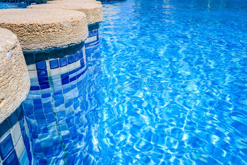 Pillars Inside a Pool To Separate Bathing Areas Stock Image - Image of ...