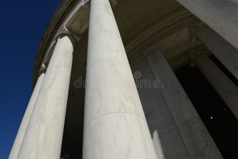 Pillars at the Jefferson Memorial Stock Photo - Image of classical ...