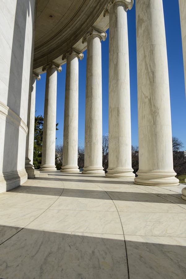 Pillars at the Jefferson Memorial Stock Photo - Image of courthouse ...