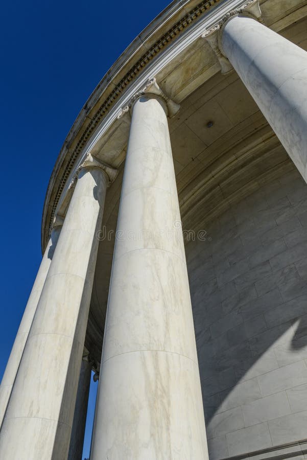 Pillars at the Jefferson Memorial Stock Photo - Image of classical ...