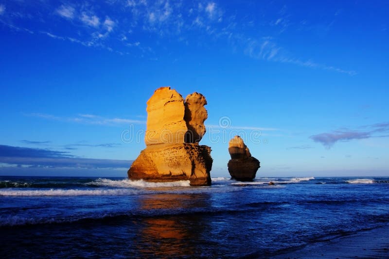 Pillars in the sea stock photo. Image of rock, landmark - 14730994