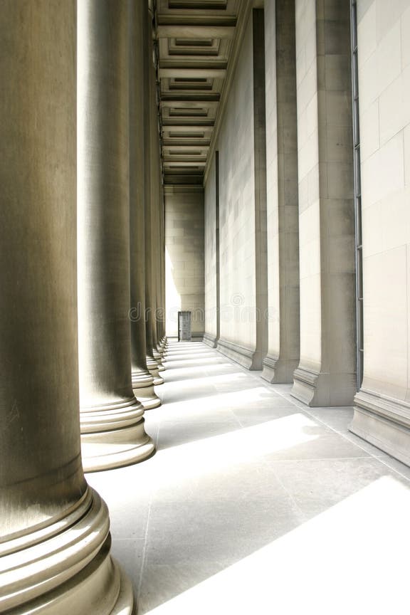 Pillars in soft lighting stock photo. Image of modern, architecture ...