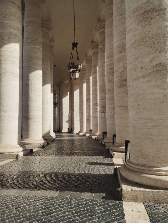 Roman Stone Path on a Sunny Day Stock Photo - Image of lighting ...
