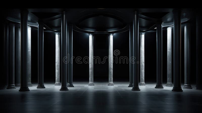 Pillars Subtle Black Background Stock Illustration - Illustration of ...