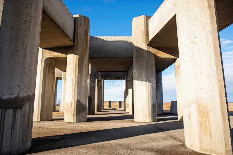 Concrete Bridge Pillars Surrounded by Broken Slabs and Rubble Stock ...