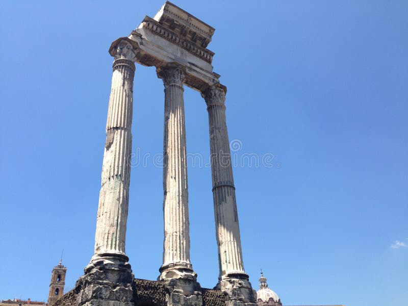 Pillars of the Temple of Caesar Stock Photo - Image of rome, caesar: 73855686