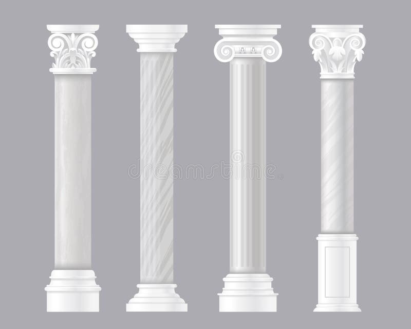 Pillars Vector Illustrations, Ancient Architectural Set of Rome or ... Pillars Vector Illustrations, Ancient Architectural Set of Rome or ...