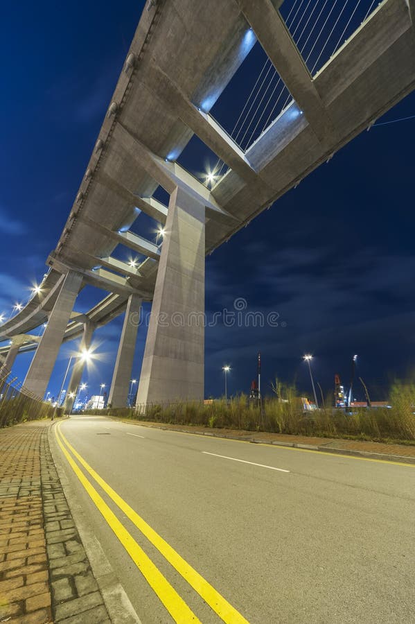 Pillars of viaduct stock image. Image of harbor, downtown - 60696251
