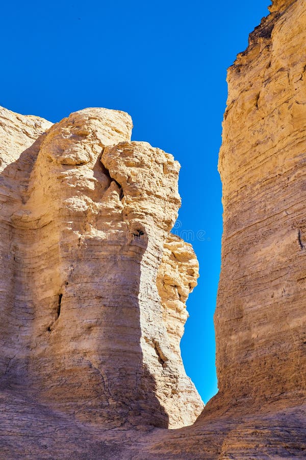 Pillars of White Stone with Pathway Against Blue Sky Stock Image ...
