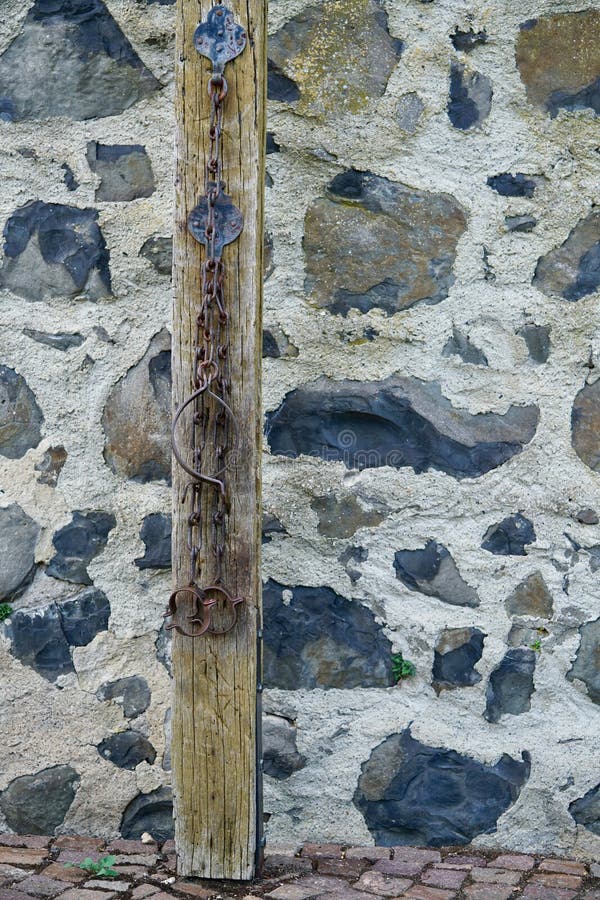 Medieval Punishment Stocks. Stock Image - Image of antique, wood: 22969411