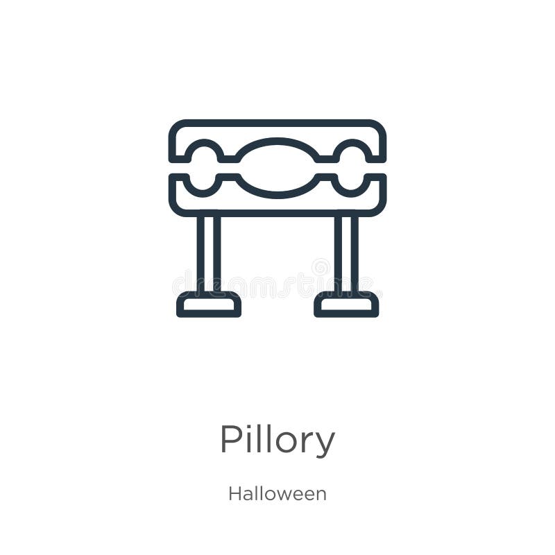 Pillory Icon in Trendy Design Style. Pillory Icon Isolated on White ...