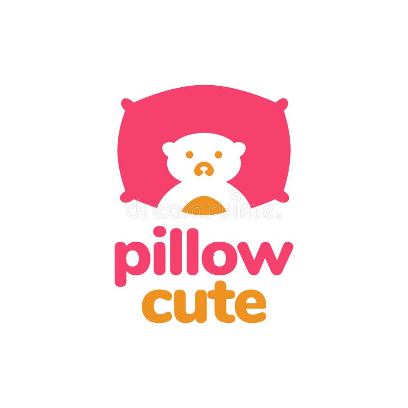 Pillow Cute Colorful Logo Design Vector Stock Vector - Illustration of ...