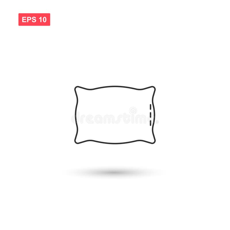 Pillow Icon or Logo in Modern Line Style. Stock Vector - Illustration ...