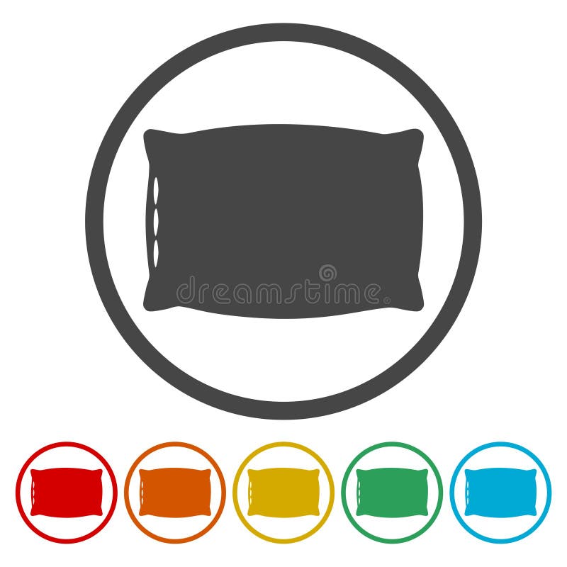 Pillow Icons Set Vector - Illustration Stock Vector - Illustration of ...
