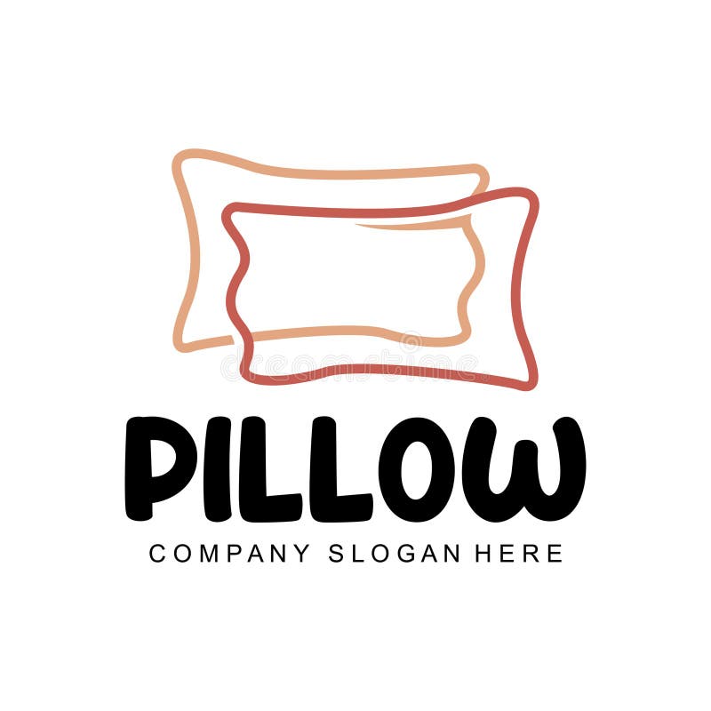Pillow Logo, Bed Design, Dream and Sleeping Template Icon Vector Stock ...
