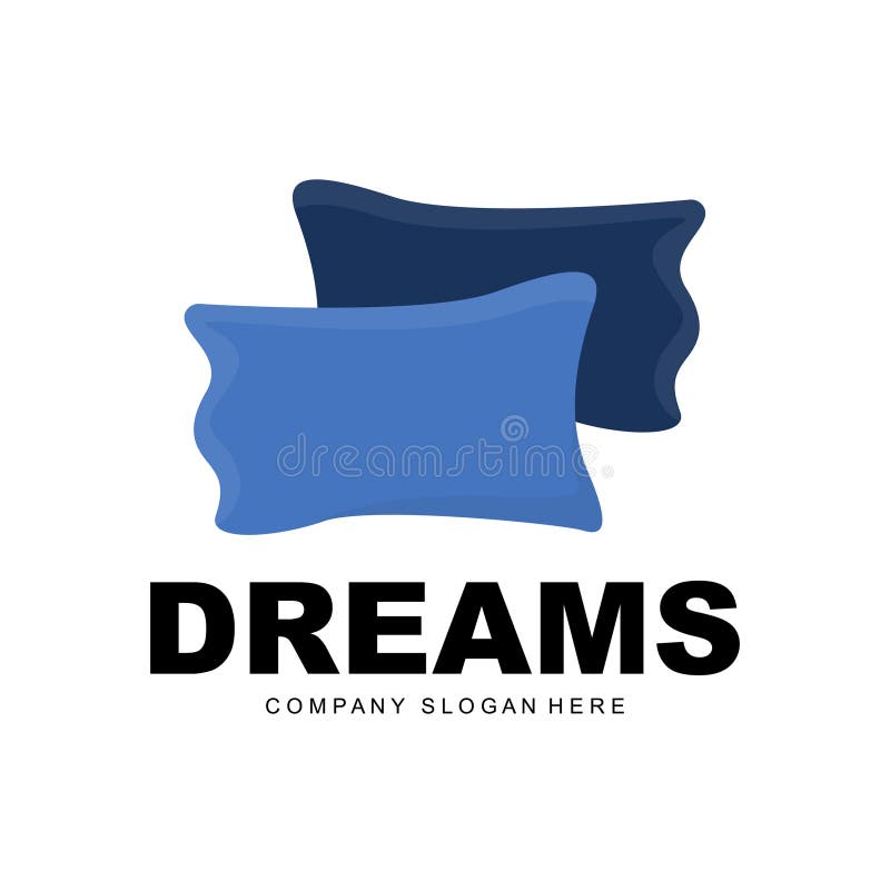Pillow Logo, Bed Design, Dream and Sleeping Template Icon Vector Stock ...